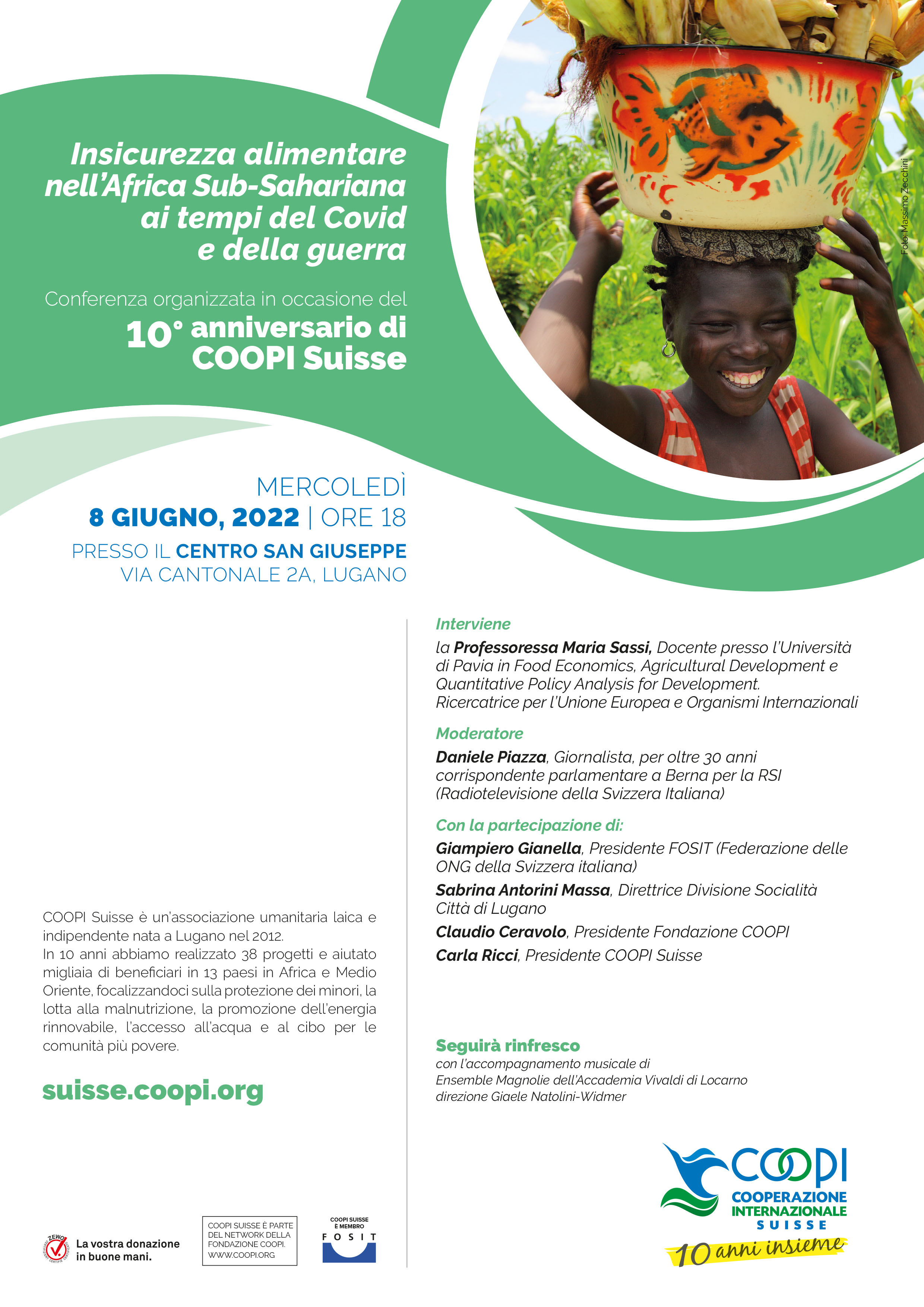 Dieci anni di Coopi Suisse | COOPI